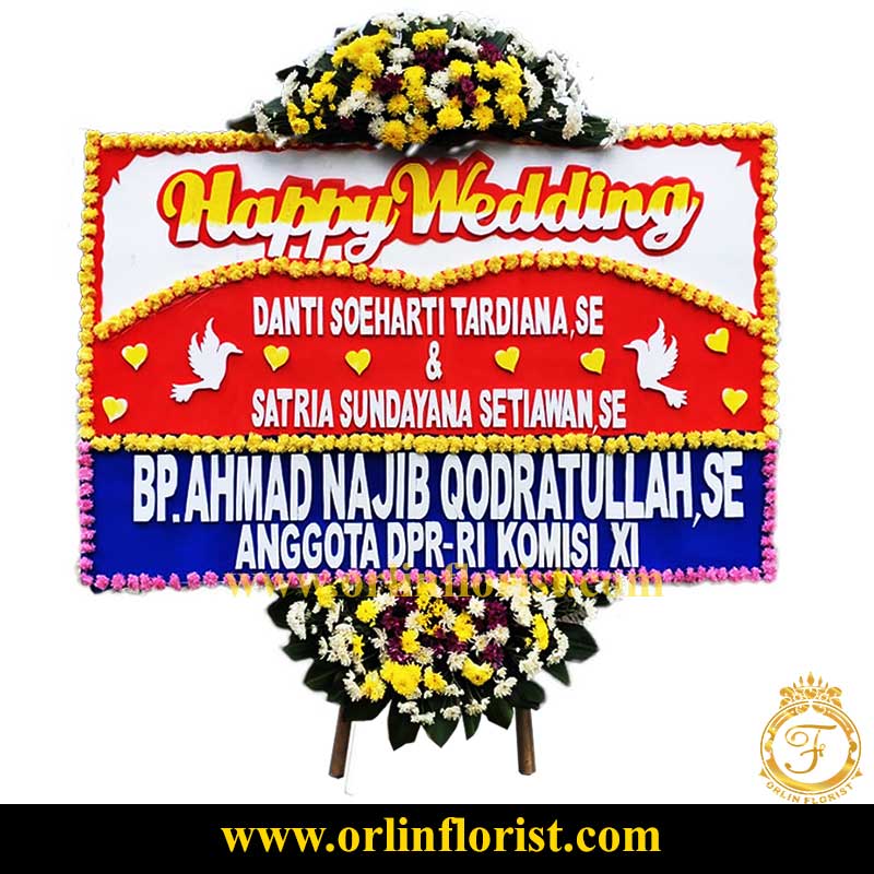 Jual Bunga Papan Wedding Bandung BDGW-003 - Free Ongkir